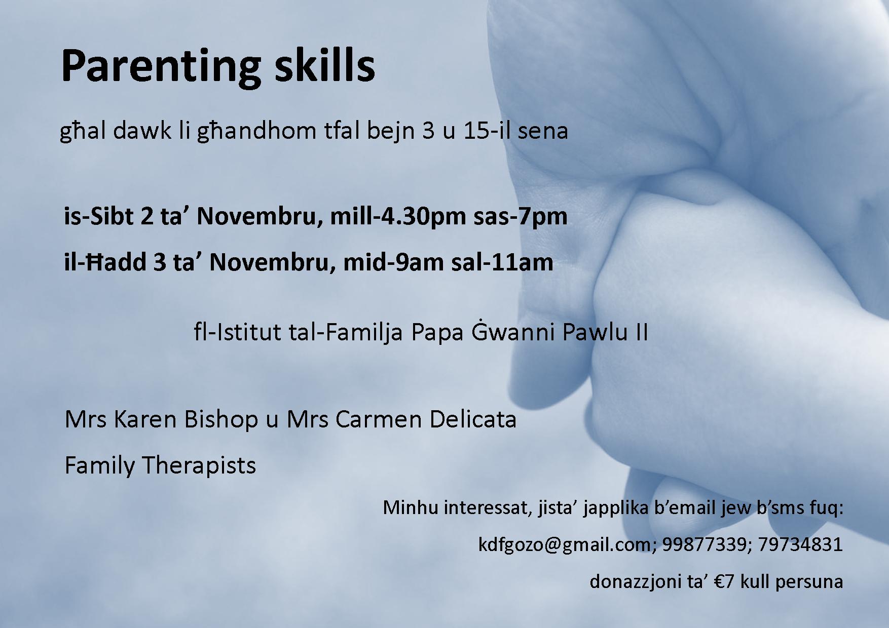 Seminar ta’ Parenting Skills – Laikos
