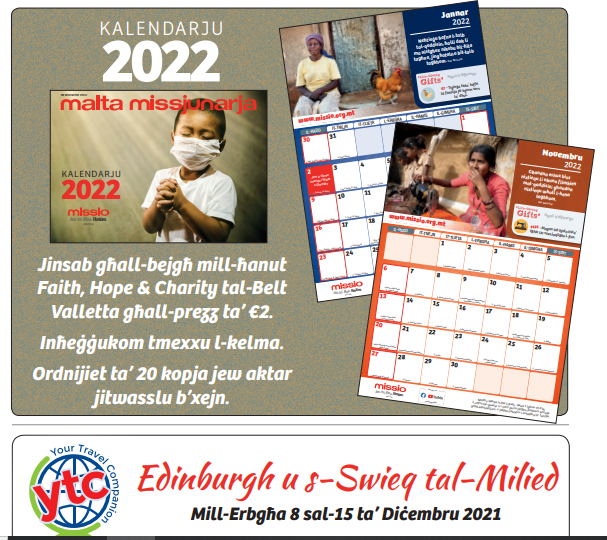 Kalendarju 2022 minn Missio Malta – Laikos